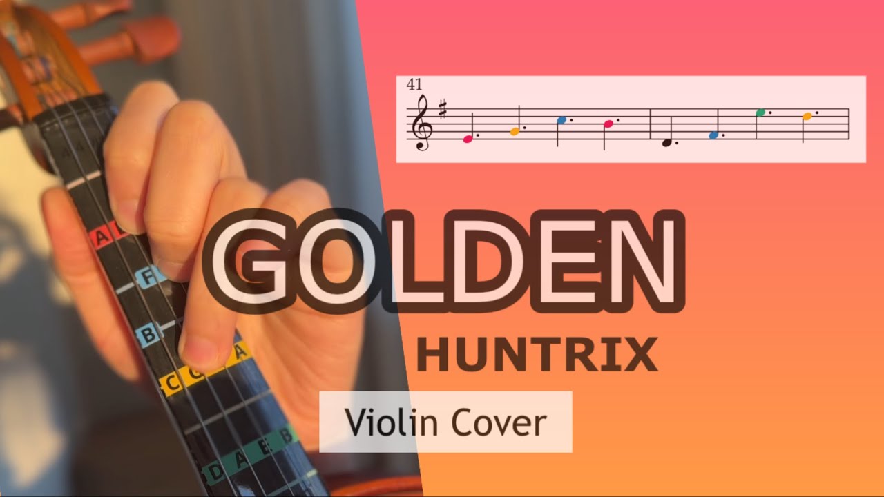 GOLDEN / HUNTRIX (violin tutorial & sheet music) - YouTube