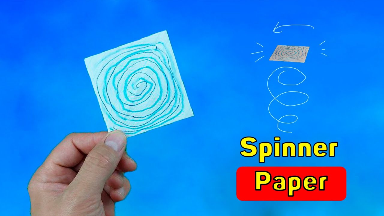 how to make a spinner, paper spinner, paper toy, easy - YouTube