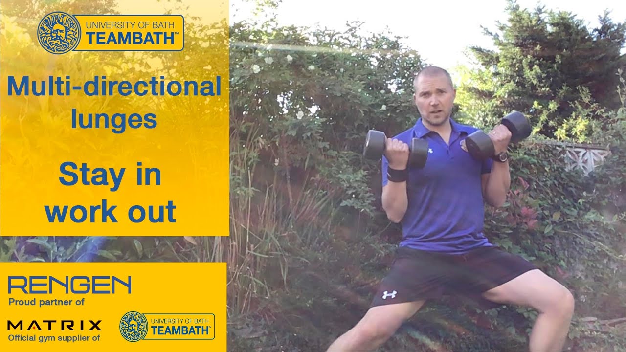 Home workout - multi-directional lunges - YouTube