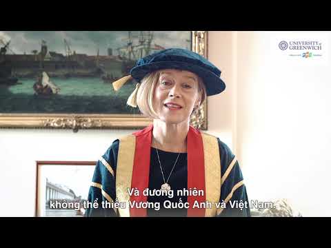 Cô Jane Harrington - Hiệu trưởng ĐH Greenwich (UK) gửi lời chào mừng ...