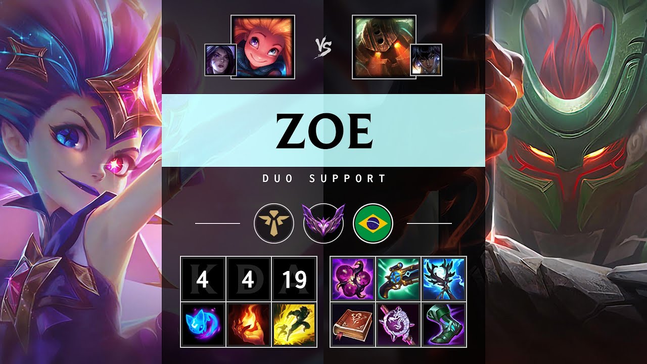Zoe Support vs Nautilus: Killing spree - BR Master Patch 14.24 - YouTube