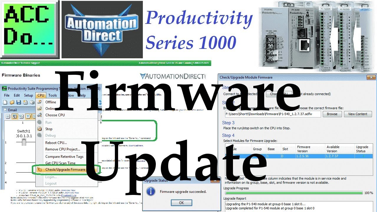 Productivity 1000 Series PLC Firmware Update - YouTube