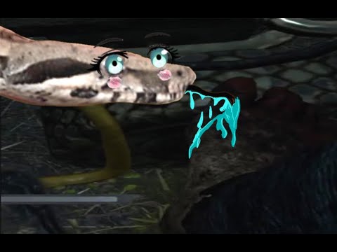 Huntress gets her foot licked by a snek (Huntress Snipes)