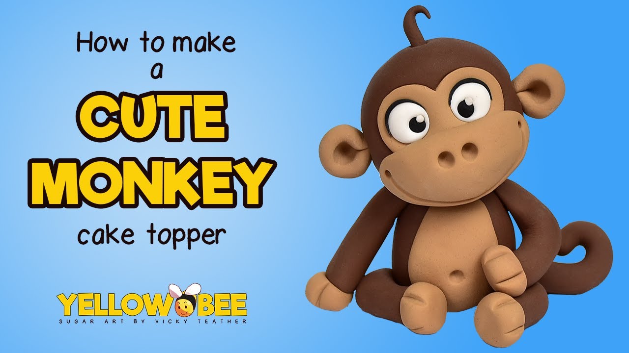 How to model a cute Monkey from Making Sugar Models | Sugarcraft | Cake ...