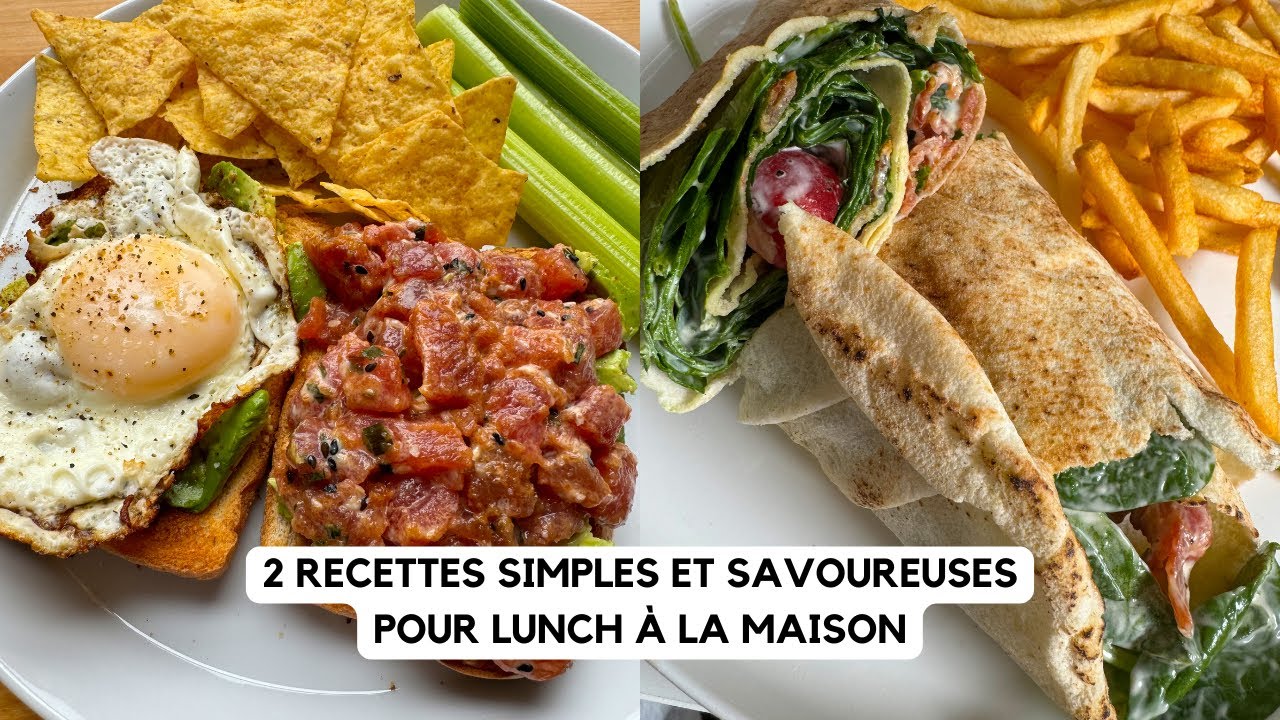 RECETTES SIMPLES POUR LE LUNCH - TOASTS AVOCAT OEUF ET THON + PITA BLT ...