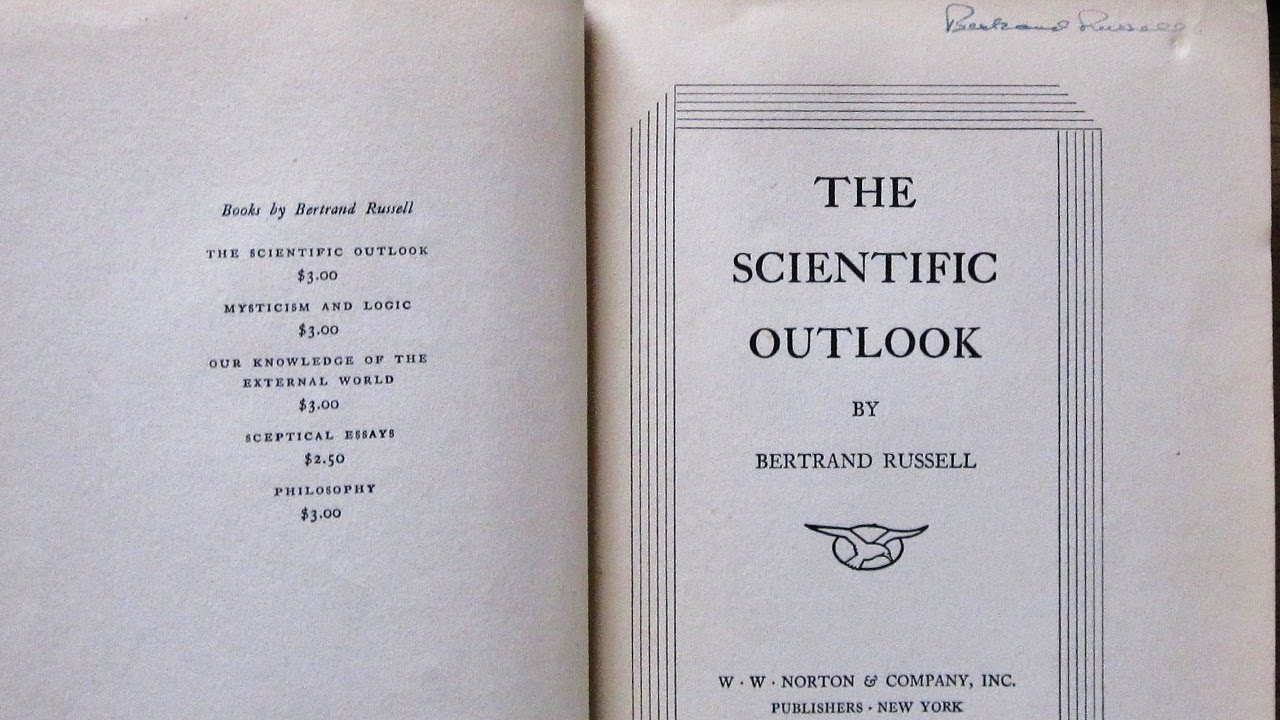 Bertrand Russell's "The Scientific Outlook" Part 1 - YouTube