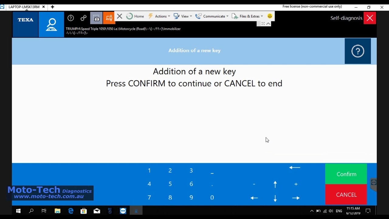 Triumph Key Programming with Texa Diagnostics and IDC5 bike software ...