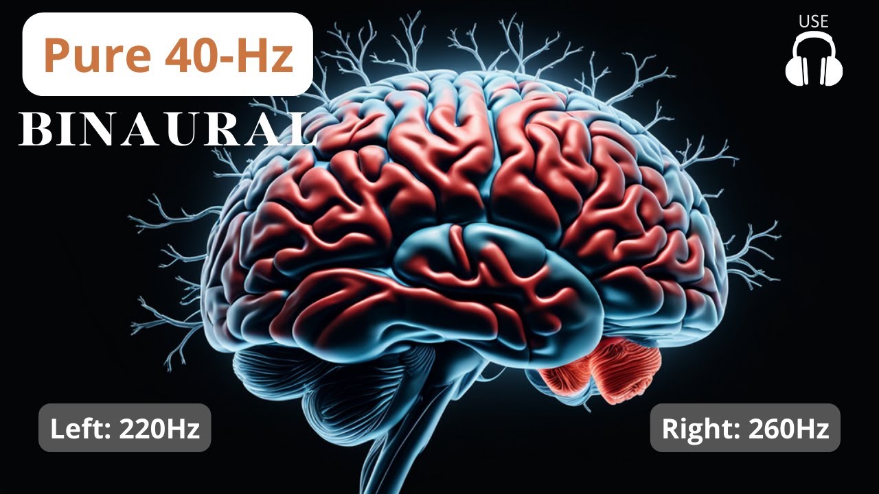 Pure 40Hz Gamma wave - Binaural Sound - Focus, memory and concentration ...
