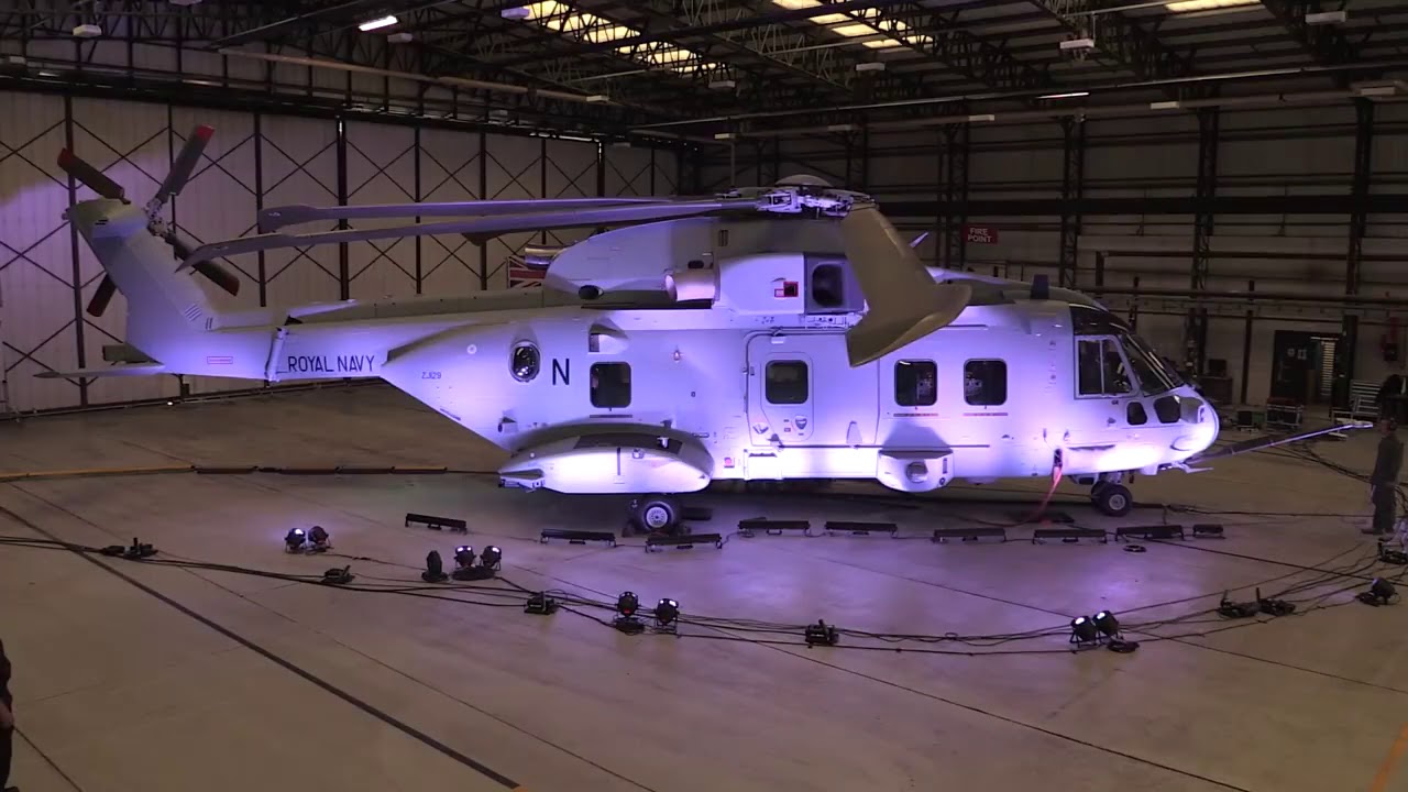 Royal Navy Receives First Commando AW101 Merlin Mk4 Helicopter - YouTube