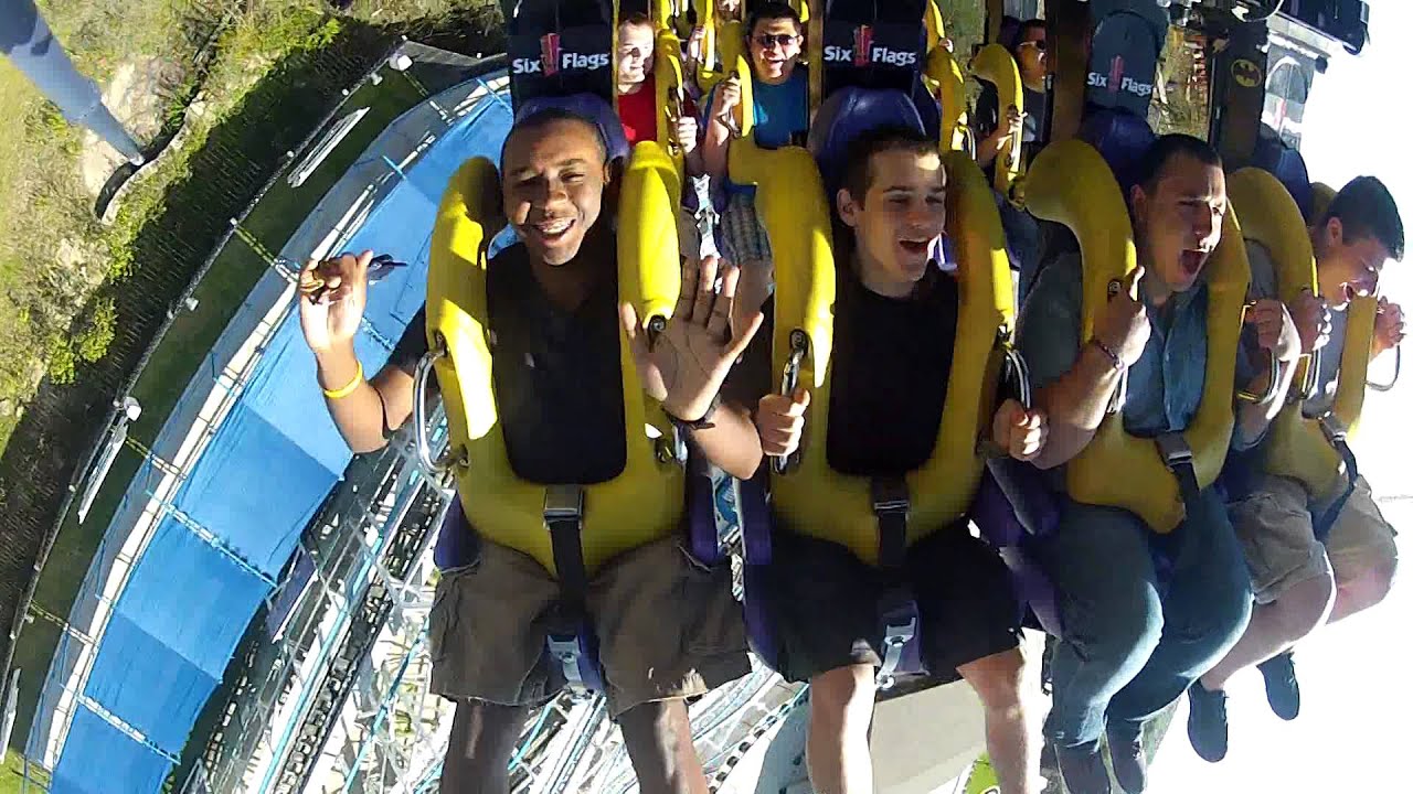 Batman Backwards Reverse POV Onride Six Flags Great Adventure 2015 ...