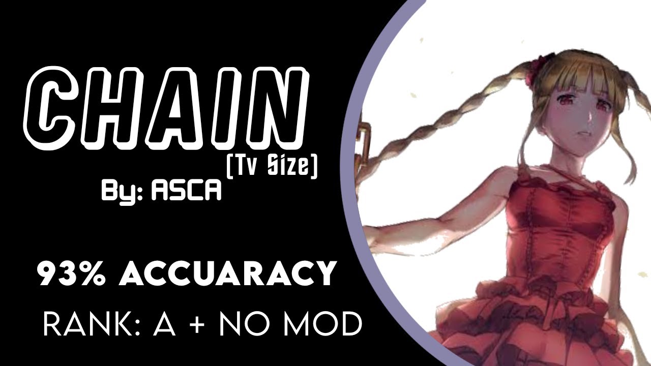| ASCA - CHAIN | Darwin's Game Opening (Tv Size) [HARD] | 93% Acc | Osu! Gameplay - YouTube