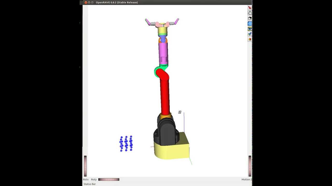 Barrett Arm Small Reachability Map in OpenRAVE. - YouTube