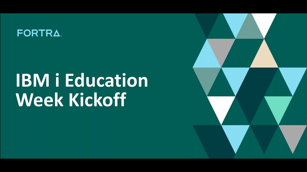IBM i Education Week - Day 1 - YouTube