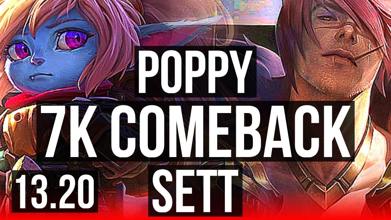 POPPY vs SETT (TOP) | Comeback, 1.1M mastery, 400+ games | BR ...