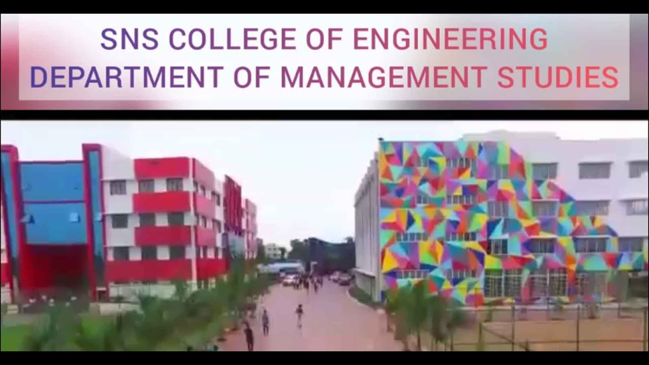 MBA Department | SNS College of Engineering - YouTube
