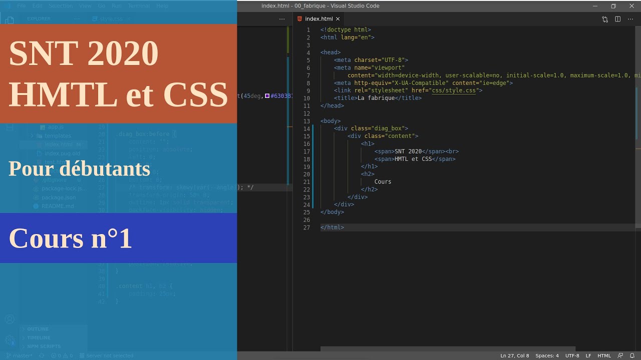 SNT SECONDE WEB HTML 2020 | VOTRE PREMIER SITE WEB - YouTube