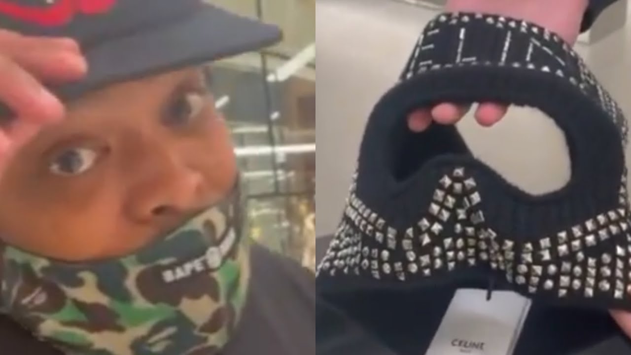 Westside Gunn Buys CELINE Fall/Winter 2021 Studded Ski Mask - YouTube