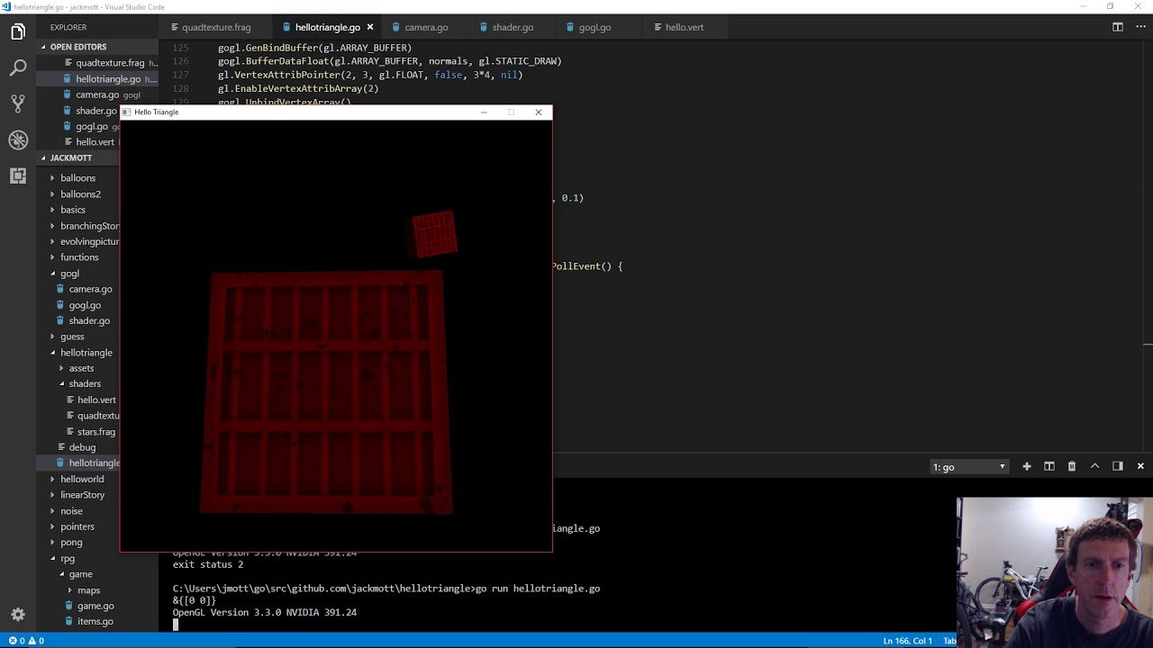 Games With Go 46 - OpenGL - Lights, Camera - YouTube