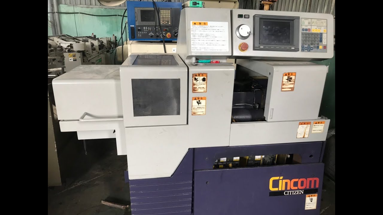 CNC Lathe Citizen Cincom B12 with Sub Spindle - YouTube