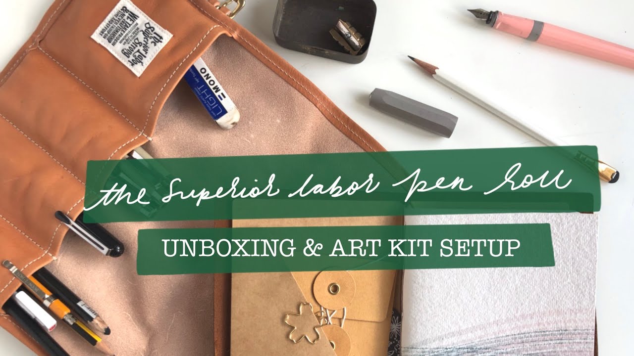 The Superior Labor Pen Roll | Unboxing and setting up my travel art kit ...
