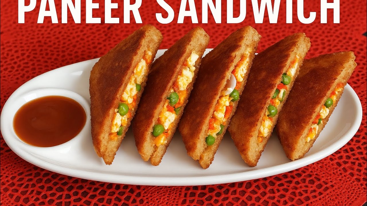 "Crispy Paneer Sandwich Bina Toaster | Breakfast to Tiffin Ready ...