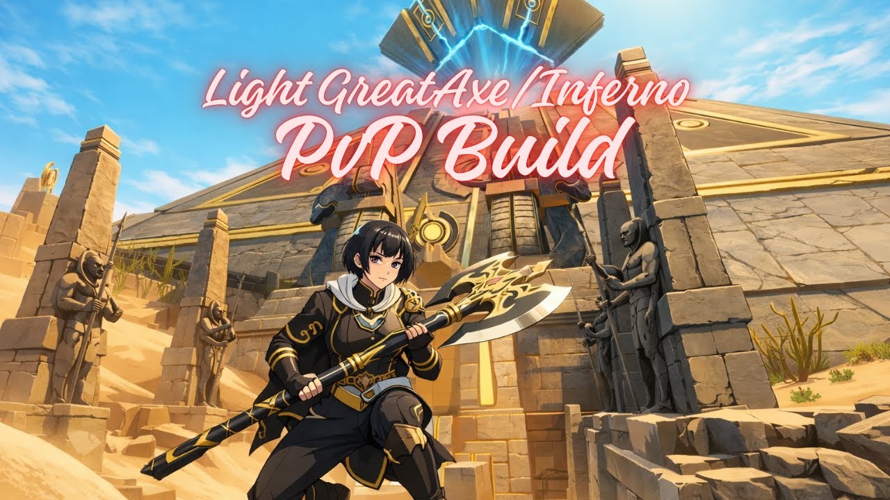 New World Aeternum - Light GreatAxe/Inferno/Freya PvP Build - YouTube