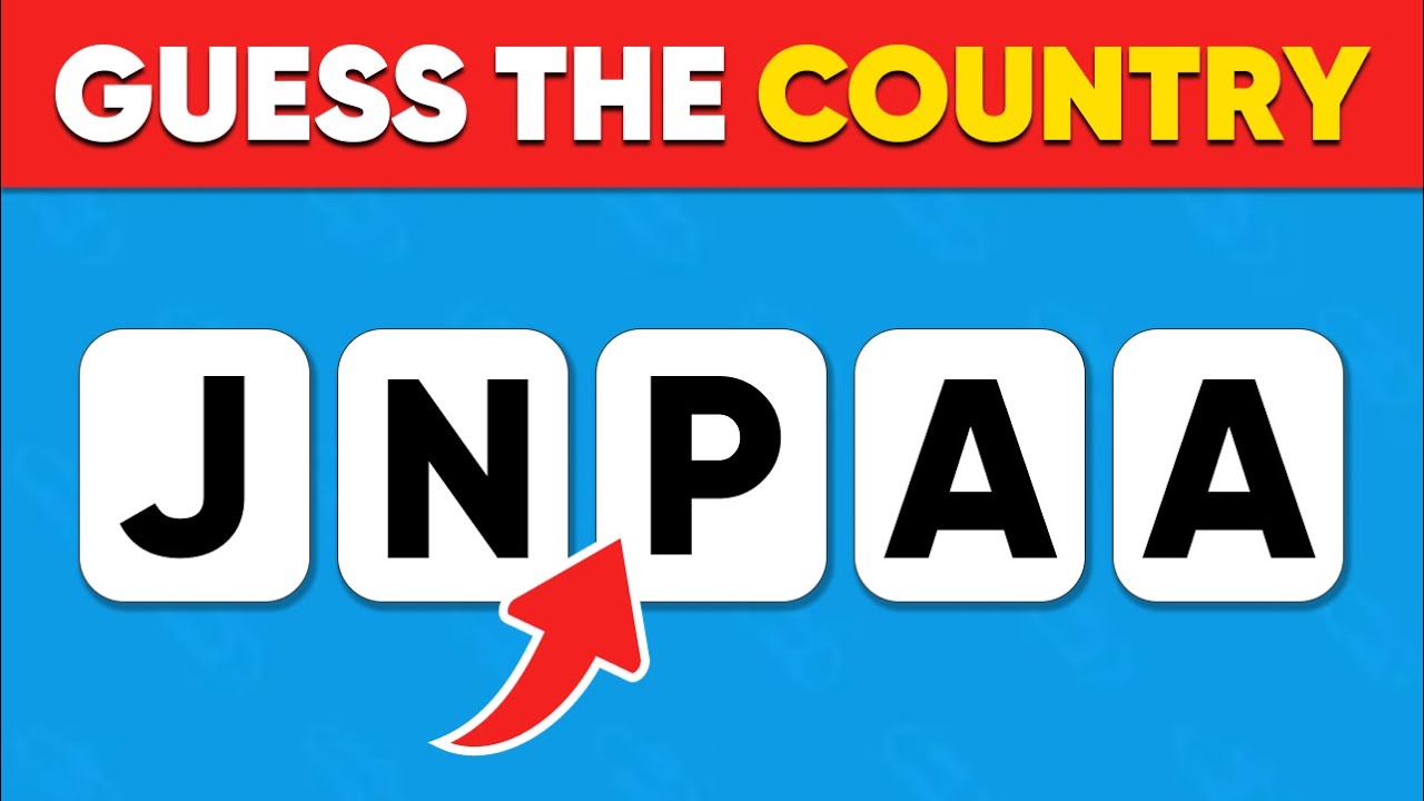 Guess the Country from Scrambled Words | Quick Quiz Guess - YouTube