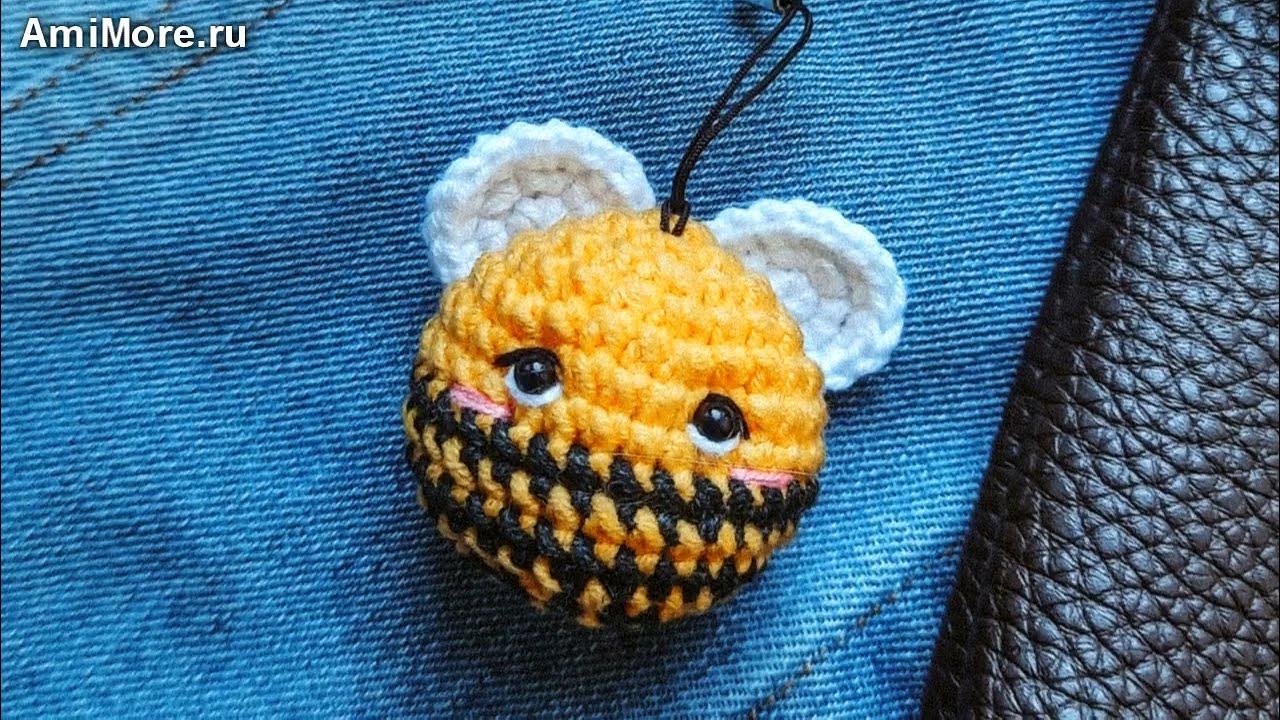 Амигуруми: схема Брелок Пчёлка. Игрушки вязаные крючком - Free crochet ...