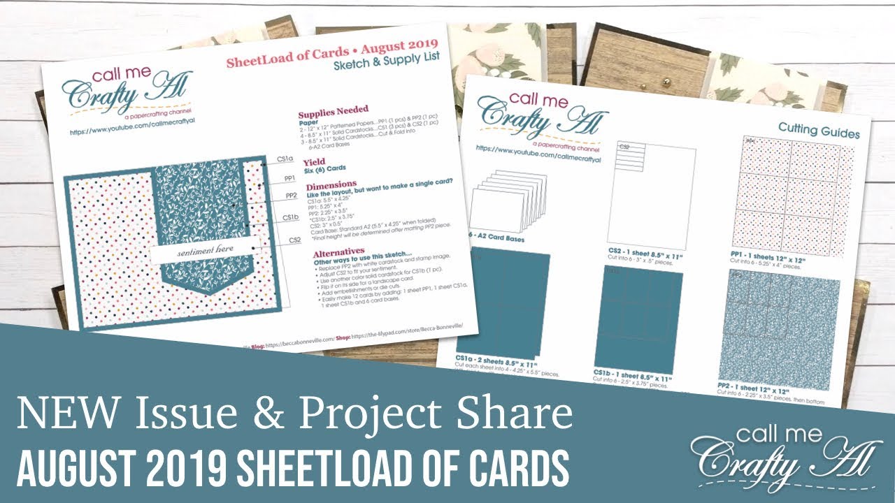 NEW SheetLoad of Cards | August 2019 | Project Share - YouTube