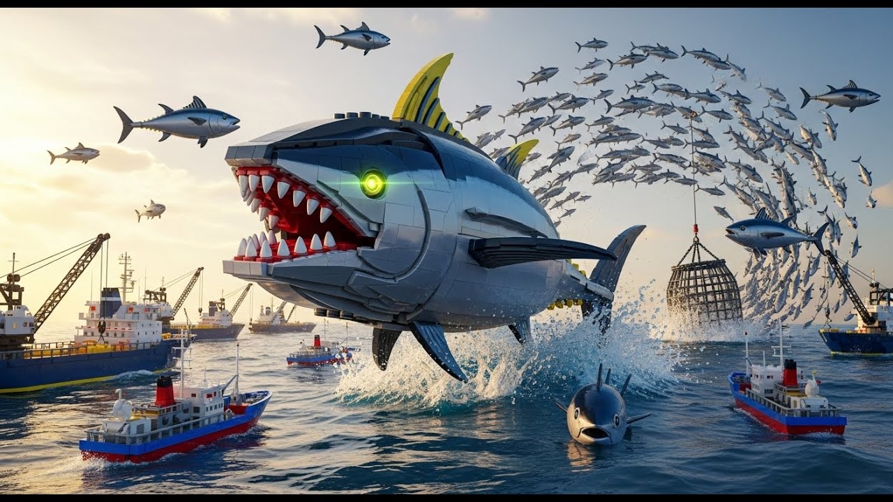 LEGO Mega Fleet vs. The Giant Tuna Swarm – A High-Sea Blockbuster Hunt ...