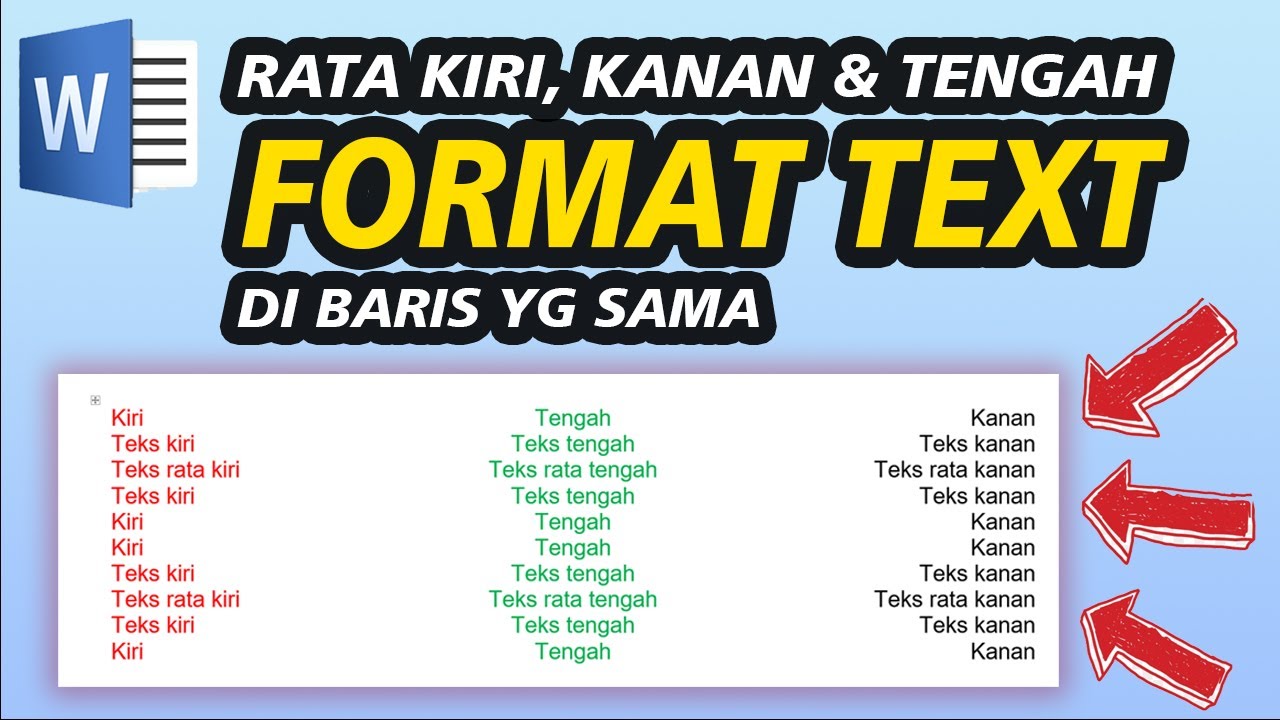 🔰 Belajar Microsoft Word | Cara Membuat Teks Rata Kiri, Tengah dan Rata ... 🔰 Belajar Microsoft Word | Cara Membuat Teks Rata Kiri, Tengah dan Rata ...
