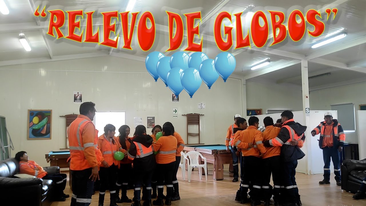 Dinámica "relevo de globos" trabajo en equipo - YouTube
