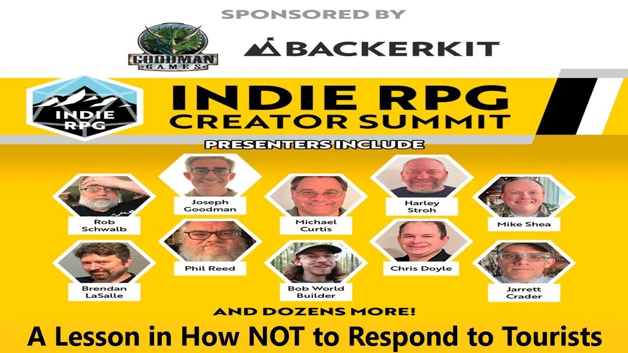 INDIE RPG Creator Summit "Non-troversy" - A Lesson in How NOT to ...