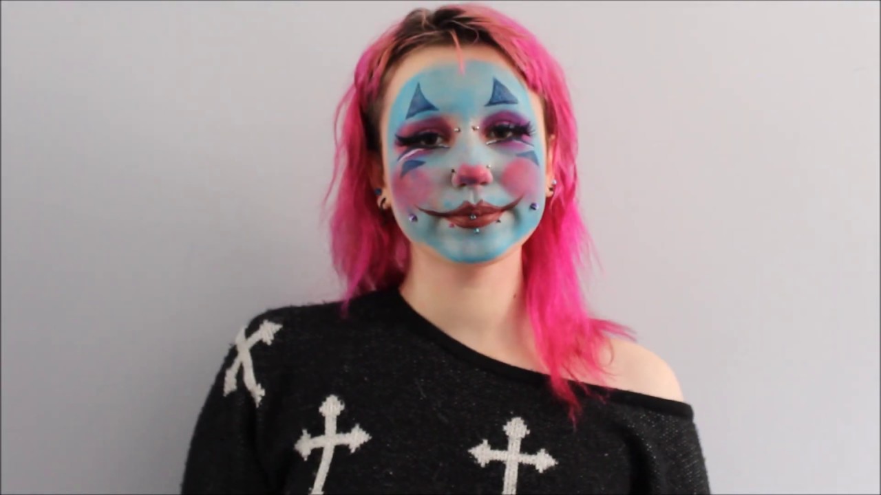 BLUE CLOWN MAKEUP - YouTube