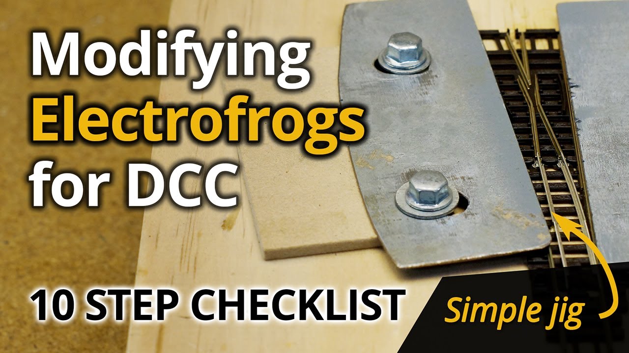 Modifying Electrofrog turnouts for DCC layouts - a 10 step checklist with jigs and tips - YouTube