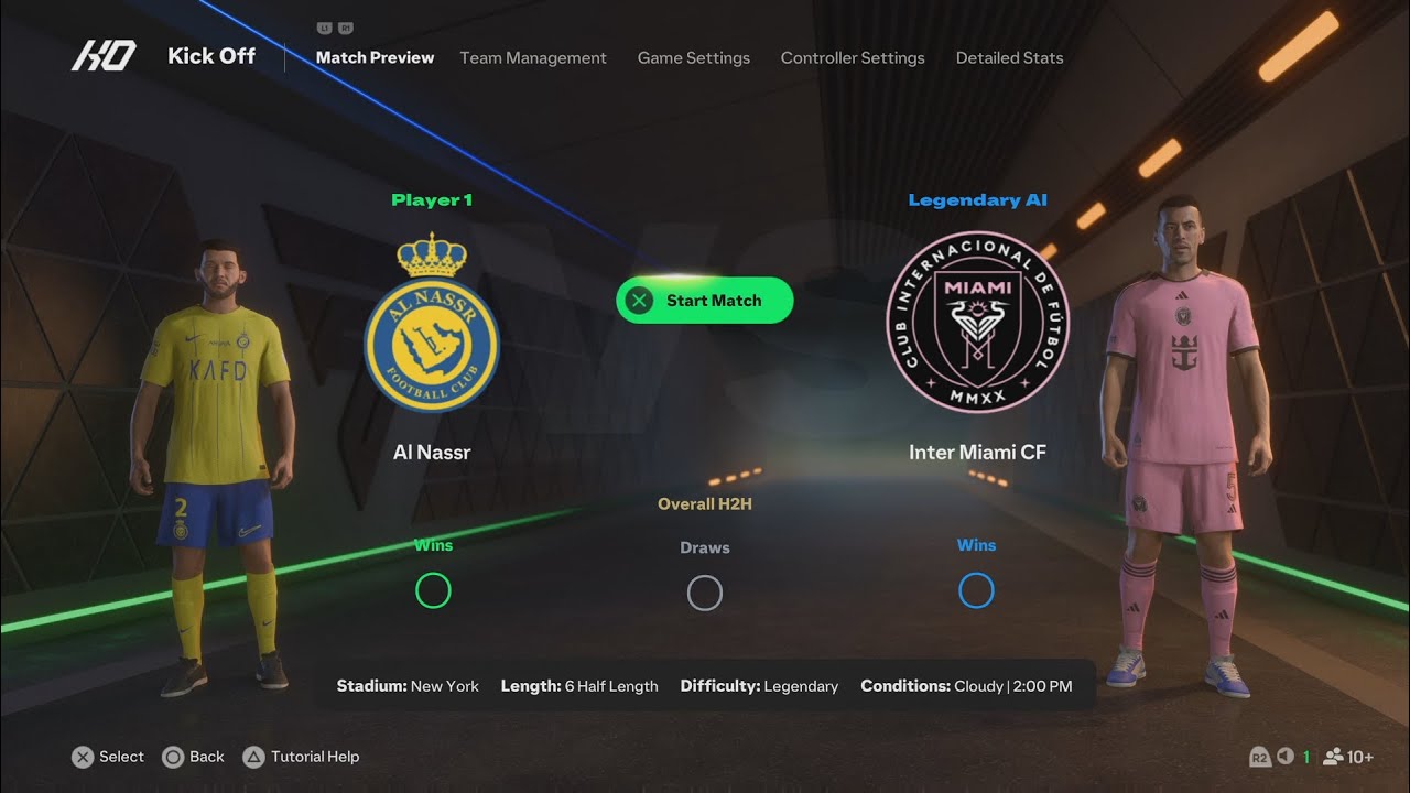EA FC 25 First Gameplay 3x3 on PS5 Al Nassr vs Inter Miami CF Volta ...
