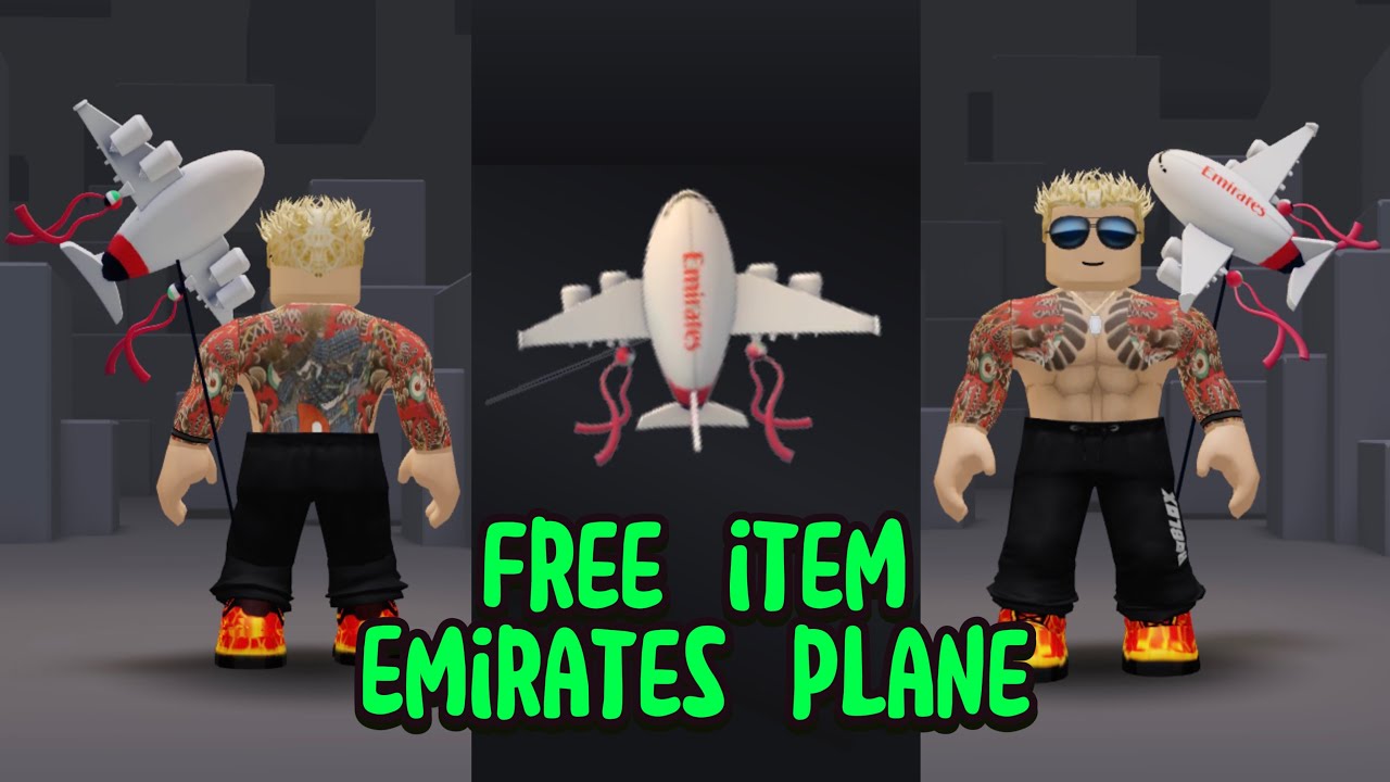 Cara Mendapatkan ITEM GRATIS EMIRATES AIRPLANE KITE BALLON di ROBLOX 😍😍 ...