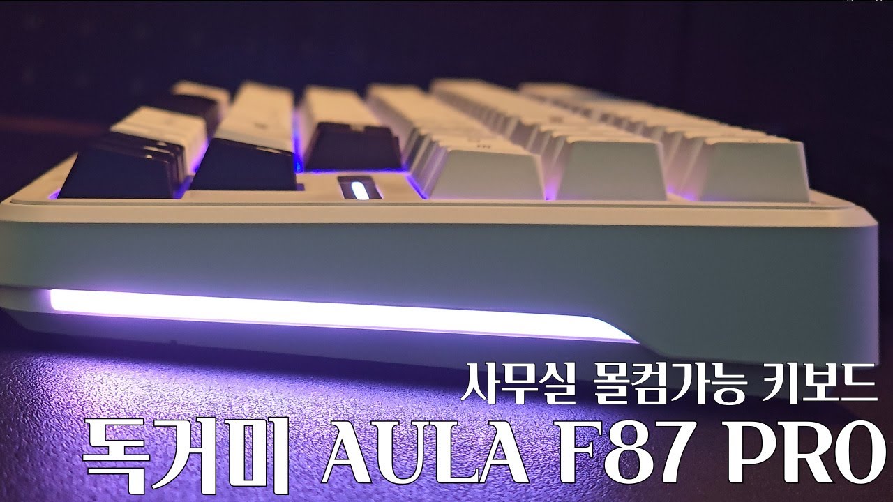 가성비 최강 / 키린이의 독거미+저소음 피치축 간단리뷰 Aula F87 pro - YouTube