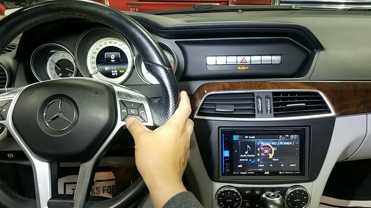 2013 MERCEDES BENZ C CLASS C250. Aftermarket stereo - YouTube