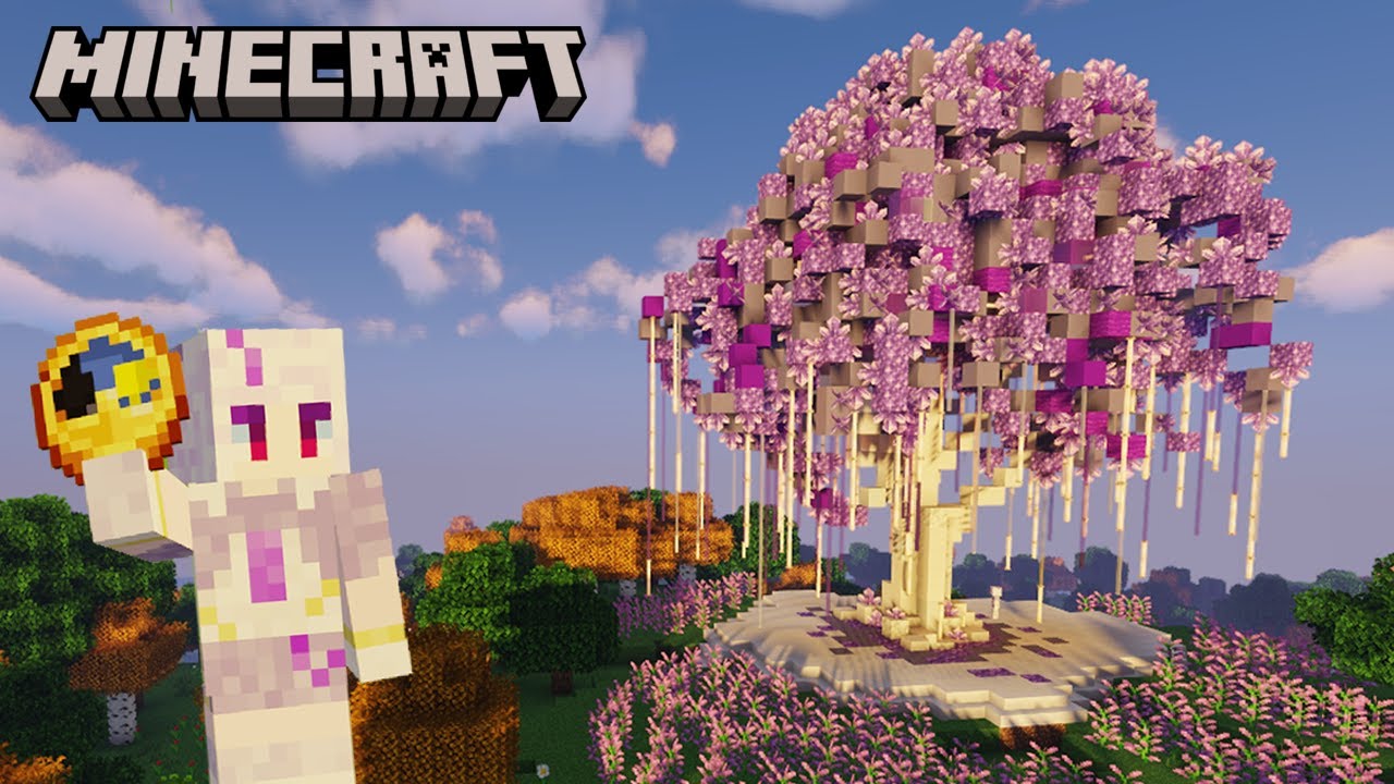Minecraft | Timelapse - Amethyst Tree Build - YouTube