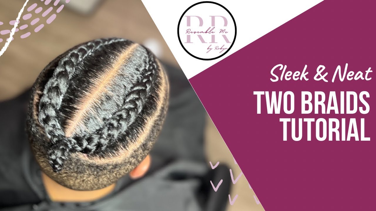 Man Bun Braids | How To Get TWO Sleek Braids EASY - YouTube