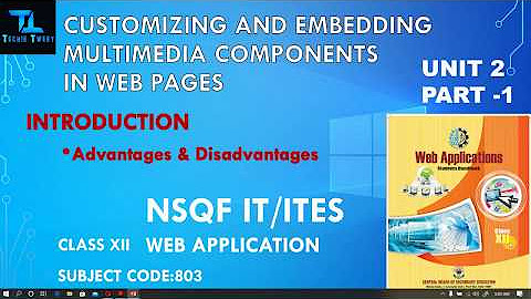 CLASS XII UNIT 2 CUSTOMIZING & EMBEDDING MULTILMEDIA IN WEB PAGES | WEB APPLCATION 803 - YouTube