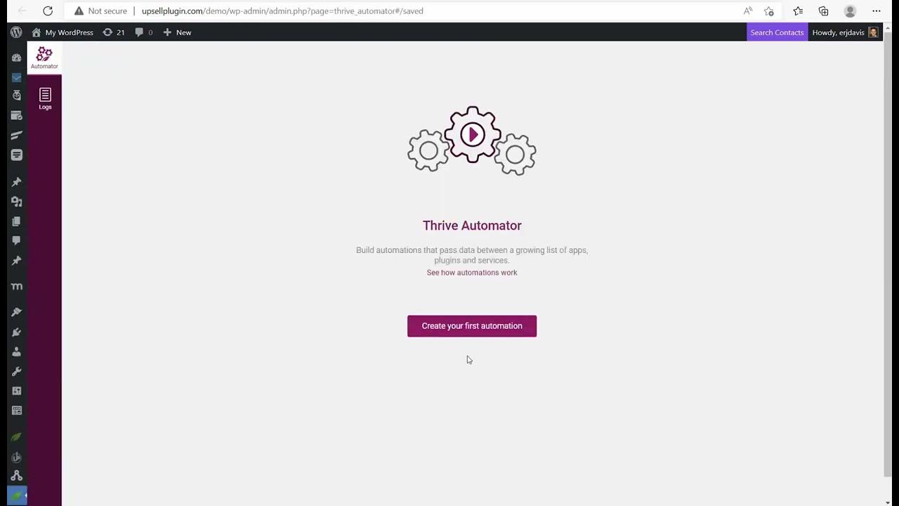 Thrive Automator Tutorial: How to Connect Upsell Plugin with Thrive Automator - YouTube