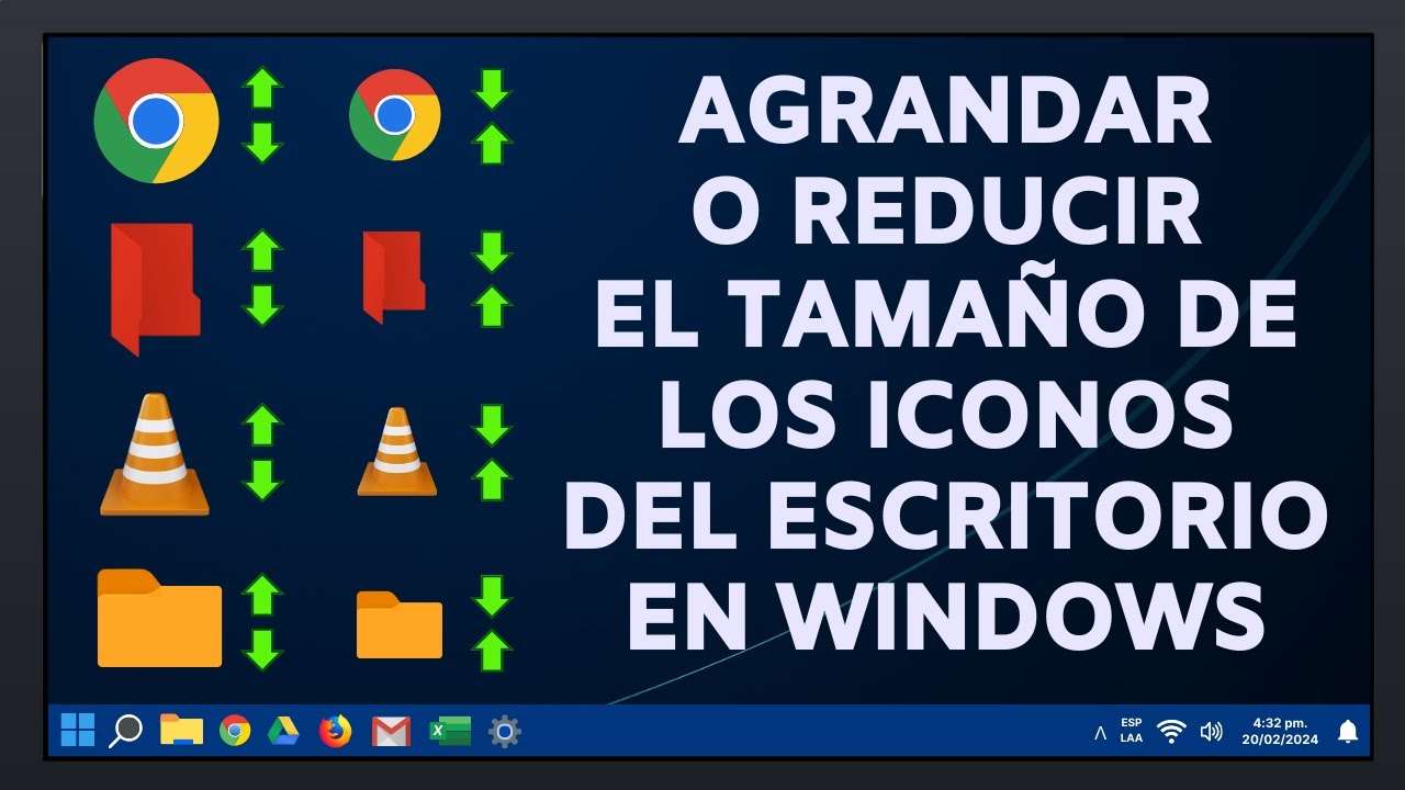 Como Agrandar o Reducir el Tamaño de los Iconos del Escritorio en ...