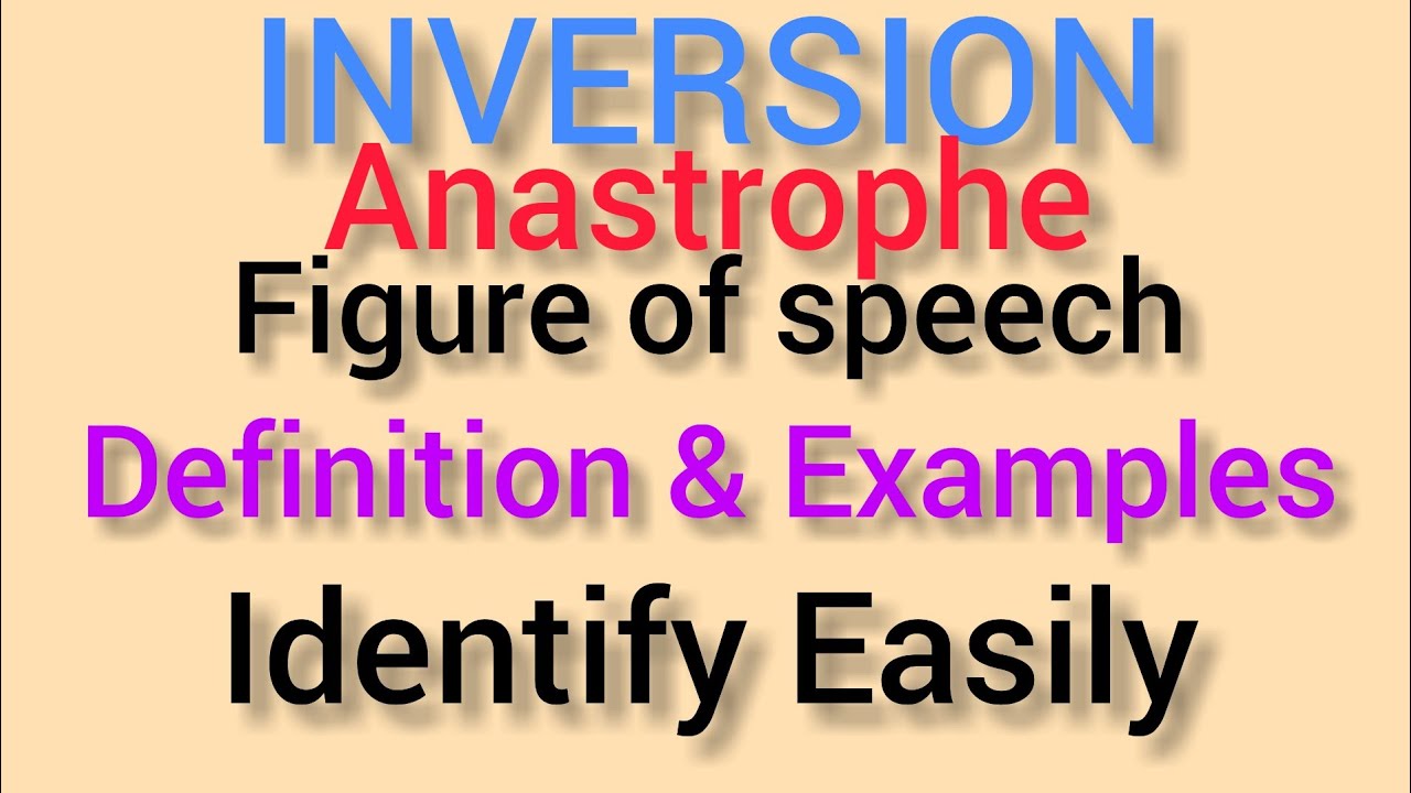 @JR Tutorials/ Inversion/ Anastrophe figure of speech/ Explanation in ...