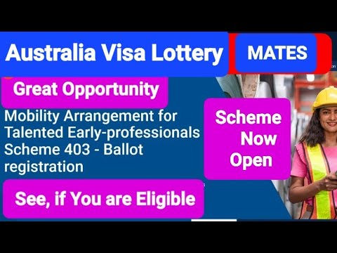 New Australian Visa Lottery Scheme Open II Australia visa II Mates ...
