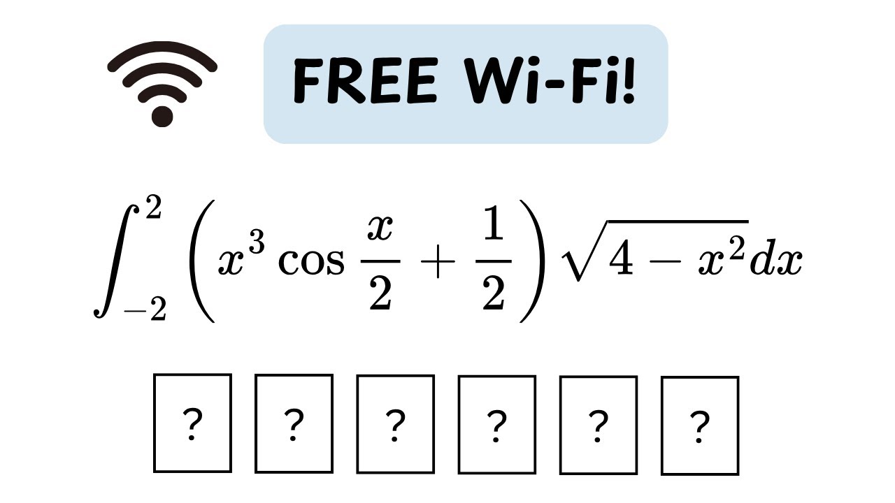 Solve This Integral For The Wi-Fi Password! - YouTube