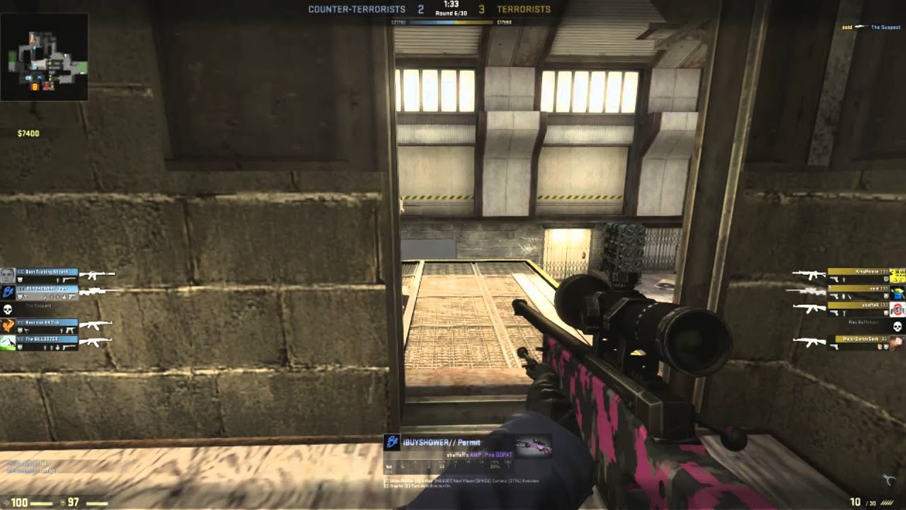 AWP Pink DDPAT - In Game - Counter Strike Go - YouTube