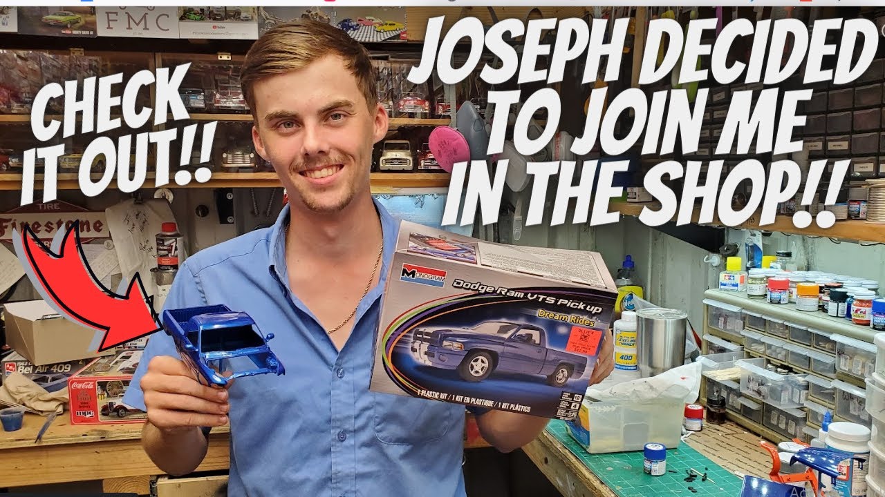 I have another visitor in the model room!! Joseph decided to build the ...