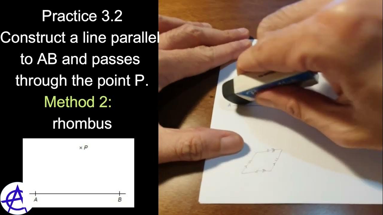 3.2 How to construct a parallel line with a point outside given line ...